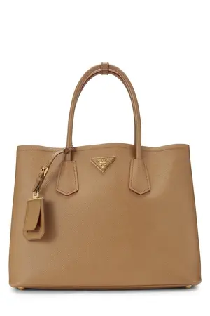 Prada Saffiano Double Bag - Beige