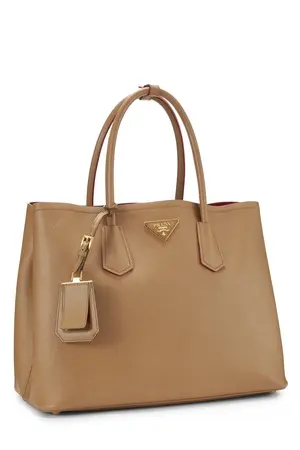 Prada Saffiano Double Bag - Beige