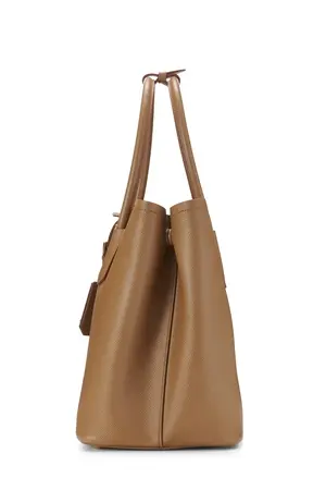 Prada Saffiano Double Bag - Beige