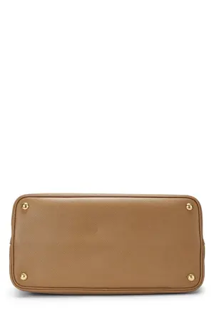 Prada Saffiano Double Bag - Brown