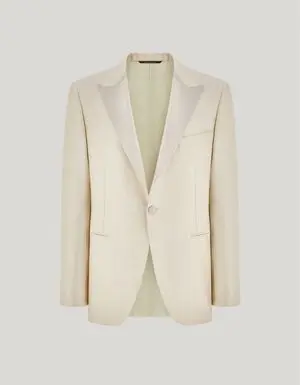 Canali Champagne Single-breasted Silk Regular Fit Tuxedo Jacket