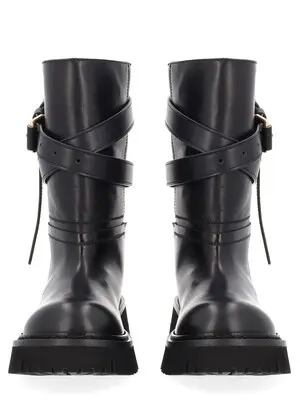 Moschino Tie-me Boots - Black
