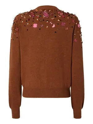 Fendi Sequined Cardigan - Brown
