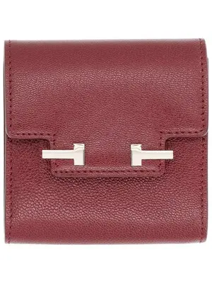 TOM FORD Leather Card Holder - Red