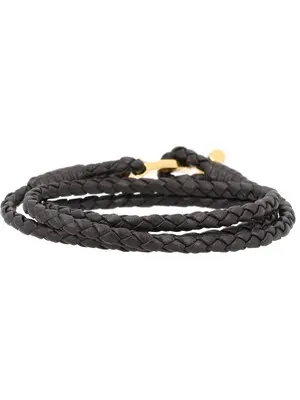 TOM FORD Braided Leather Bracelet - Brown