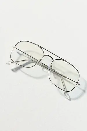 I-SEA Metal Aviator Bluelight Readers - Silver