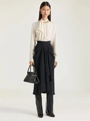 Givenchy Draped Midi Skirt