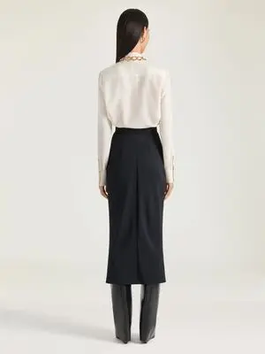 Givenchy Draped Midi Skirt