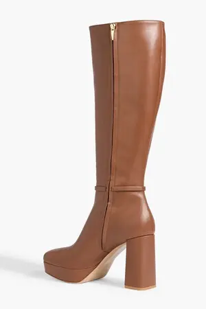 GIANVITO ROSSI Moreau Leather Platform Knee Boots