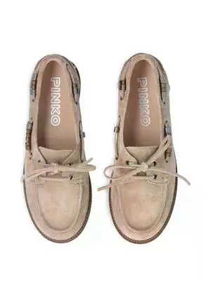 Pinko Suede Lace-up Loafers