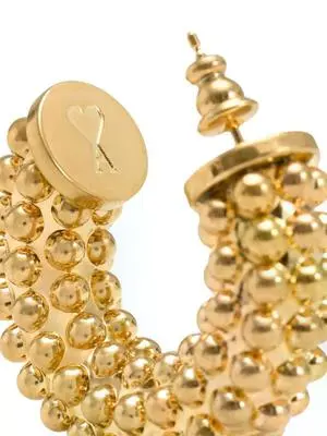 AMI Paris Brass Pearl Earrings