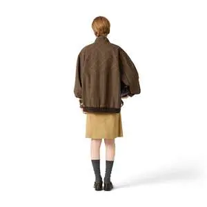 Miu Miu Houndstooth Check Blouson Jacket