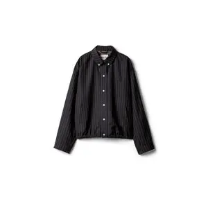 Miu Miu Pinstriped Blouson Jacket - Navy