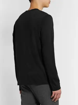 JAMES PERSE Lotus Slim-fit Cotton-jersey T-shirt - Black