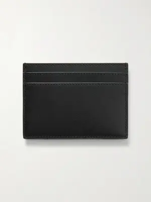 Saint Laurent Logo-embellished Leather Cardholder - Black