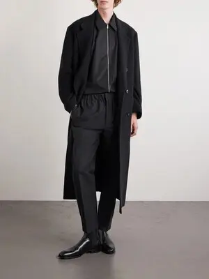 JIL SANDER Tapered Cotton Trousers - Black