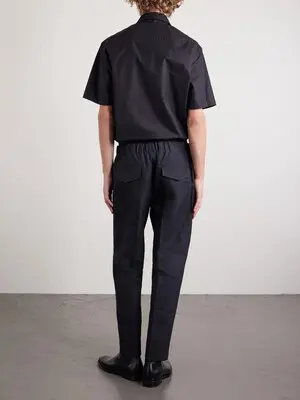 JIL SANDER Tapered Cotton Trousers - Black