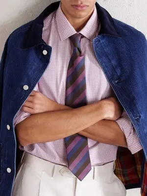 Charvet Checked Cotton-poplin Shirt - Pink