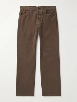 NILI LOTAN Billie Straight-leg Cotton-corduroy Trousers