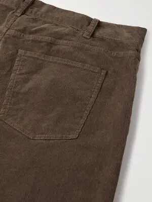 NILI LOTAN Billie Straight-leg Cotton-corduroy Trousers