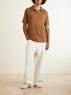 Massimo Alba Aruba Linen And Cotton-blend Polo Shirt - Brown