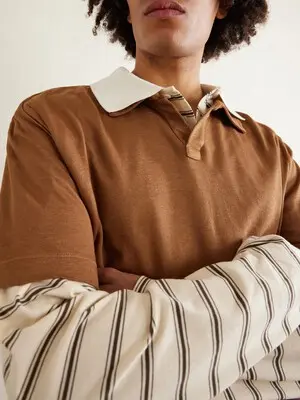 Massimo Alba Aruba Linen And Cotton-blend Polo Shirt - Brown