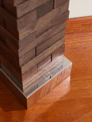 Dunhill Oak Topple Blocks And Palladium-plated Lighter Set