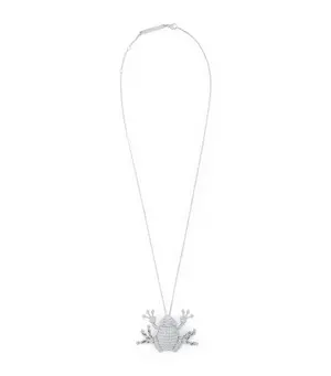 Loewe Frog Pendant Necklace - Silver