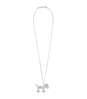 Loewe Sausage Dog Pendant Necklace - Silver