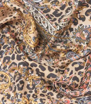 Etro Silk Leopard Scarf