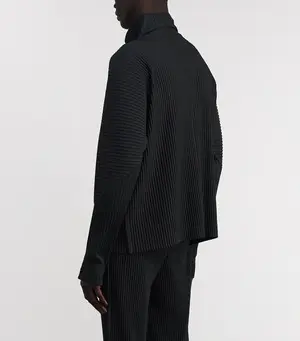 Issey Miyake Pleated Half-zip Sweater