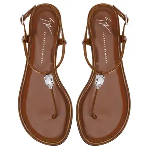 GIUSEPPE ZANOTTI Maeeve Flat Thong Sandals - Light_brown