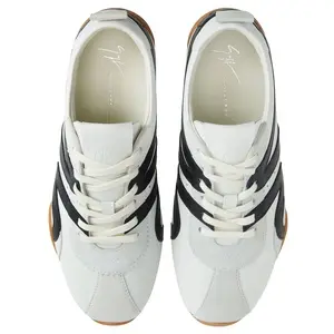 GIUSEPPE ZANOTTI Low-top Leather Sneakers - Grey