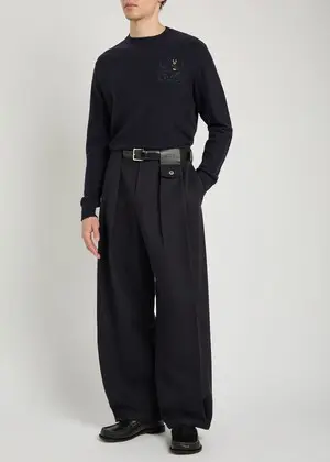 Loewe Embroidered Wool-blend Jumper