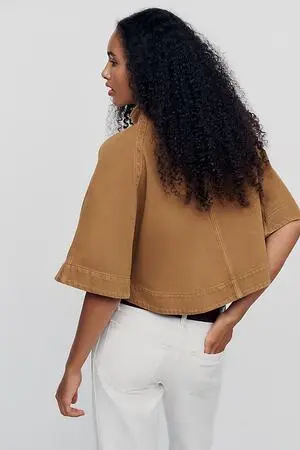 PILCRO Cropped Utility Cape Jacket