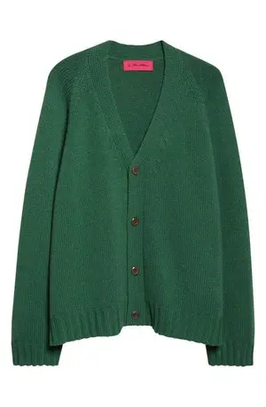 THE ELDER STATESMAN Oak Cashmere V-neck Cardigan
