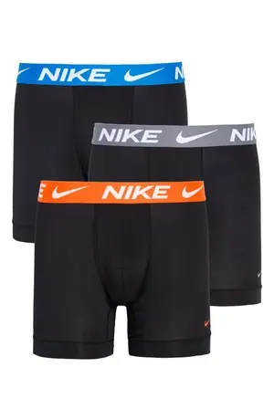 Nike 3-pack Dri-fit Essential Micro Boxer Briefs - Black/blue/grey/orange