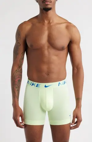 Nike 3-pack Dri-fit Essential Micro Boxer Briefs Volt/glacier Blue/blue