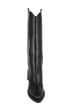 ZIGINY Leather Boots With Block Heels