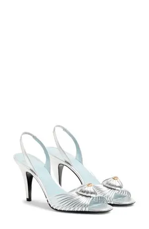 Valentino Garavani Royal Slingback Sandal Silver