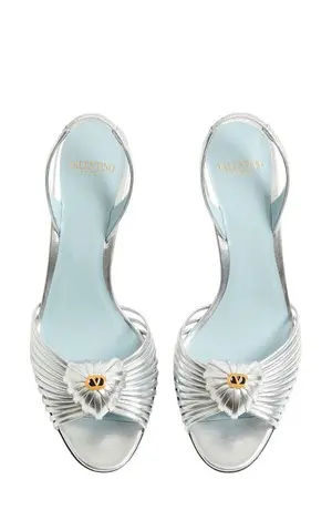 Valentino Garavani Royal Slingback Sandal - Silver