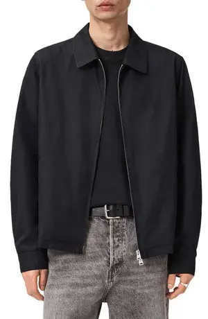 ALLSAINTS Trey Cotton Blend Jacket - Jet Black