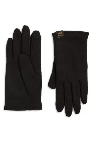 Cole Haan Classic Wool Blend Gloves - Black