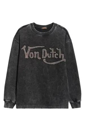 VON DUTCH Graphic Logo Fleece Sweatshirt