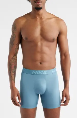 Nike Elite Micro Boxer Briefs Smokey Blue/denim Turquoise