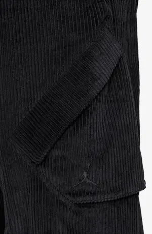 JORDAN Cotton Corduroy Cargo Pants - Black
