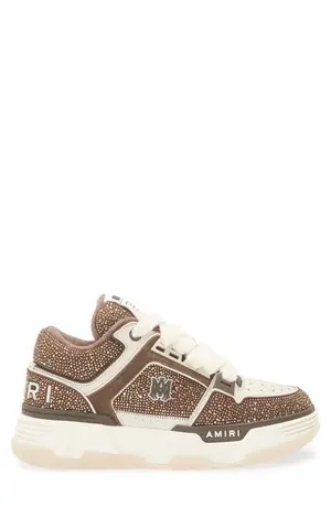 Amiri Crystal Embellished Ma-1 Sneakers - Dark Brown