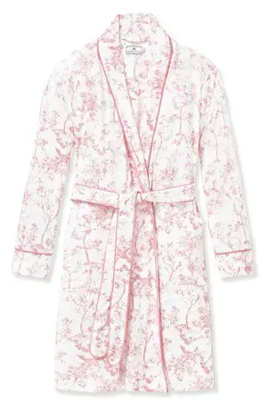 PETITE PLUME Print Pima Cotton Robe