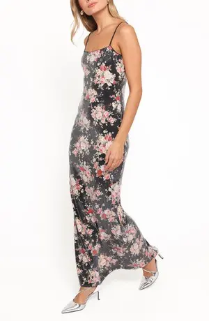 PETAL & PUP Everlee Sequin Floral Maxi Dress