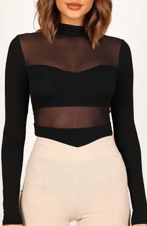 PETAL & PUP Long Sleeve Mesh Bodysuit